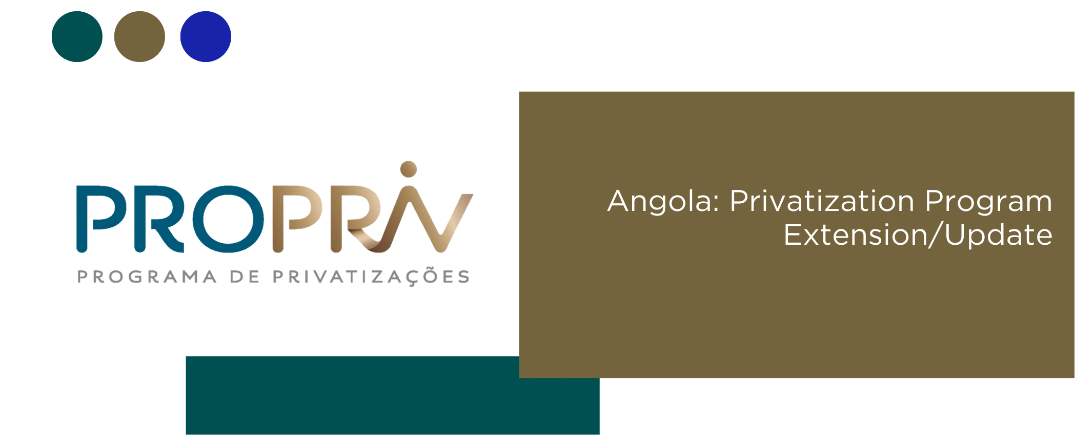 Angola: Privatization Program Extension/Update